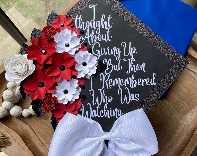 10 I Thought About Giving up Graduation Cap Topper, Graduation Flower ...