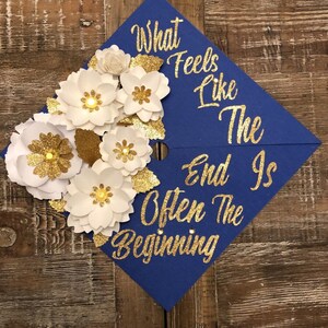 83 Custom Personalized Graduation Cap Topper, Flower Graduation Cap ...