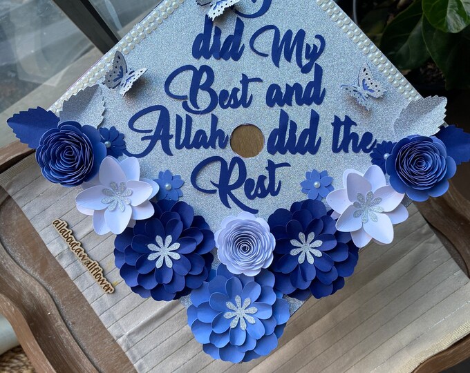 73 Personalized Muslim Graduation Cap | Quran Quotes Graduation Cap ...