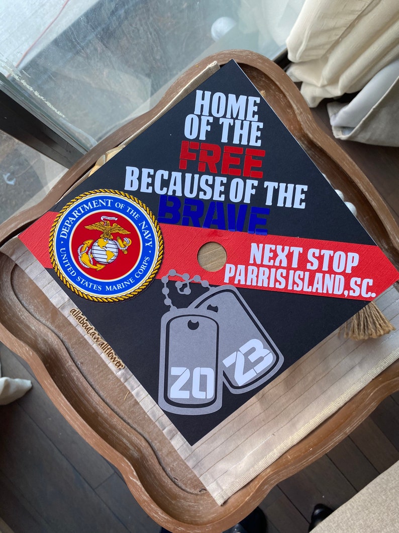132 Marines Graduation Topper Marines Graduation Cap US - Etsy