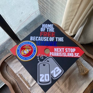 132 Marines Graduation Topper, Marines Graduation Cap, US Marines ...