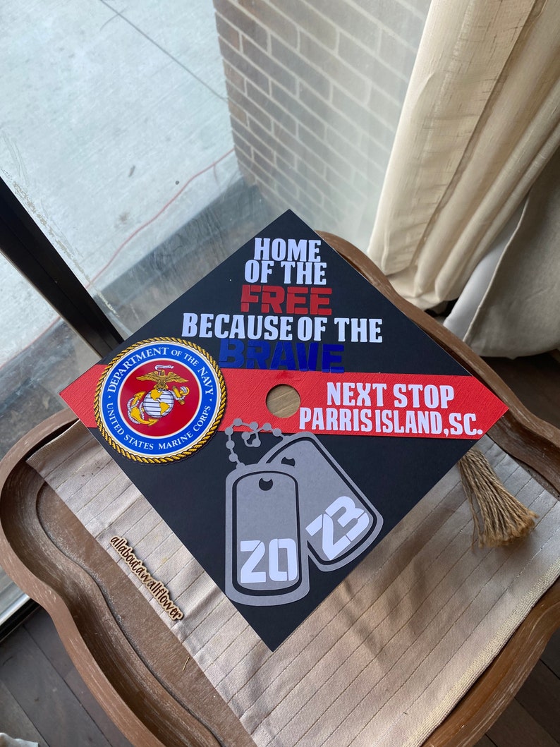 132 Marines Graduation Topper Marines Graduation Cap US - Etsy