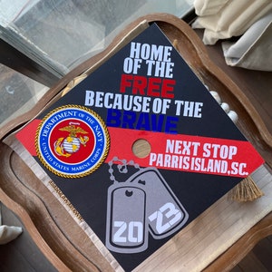 132 Marines Graduation Topper, Marines Graduation Cap, US Marines ...