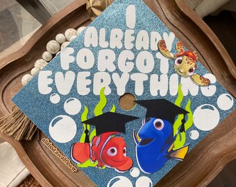 I Already Forgot Everything Dory Graduation Cap Topper - Etsy
