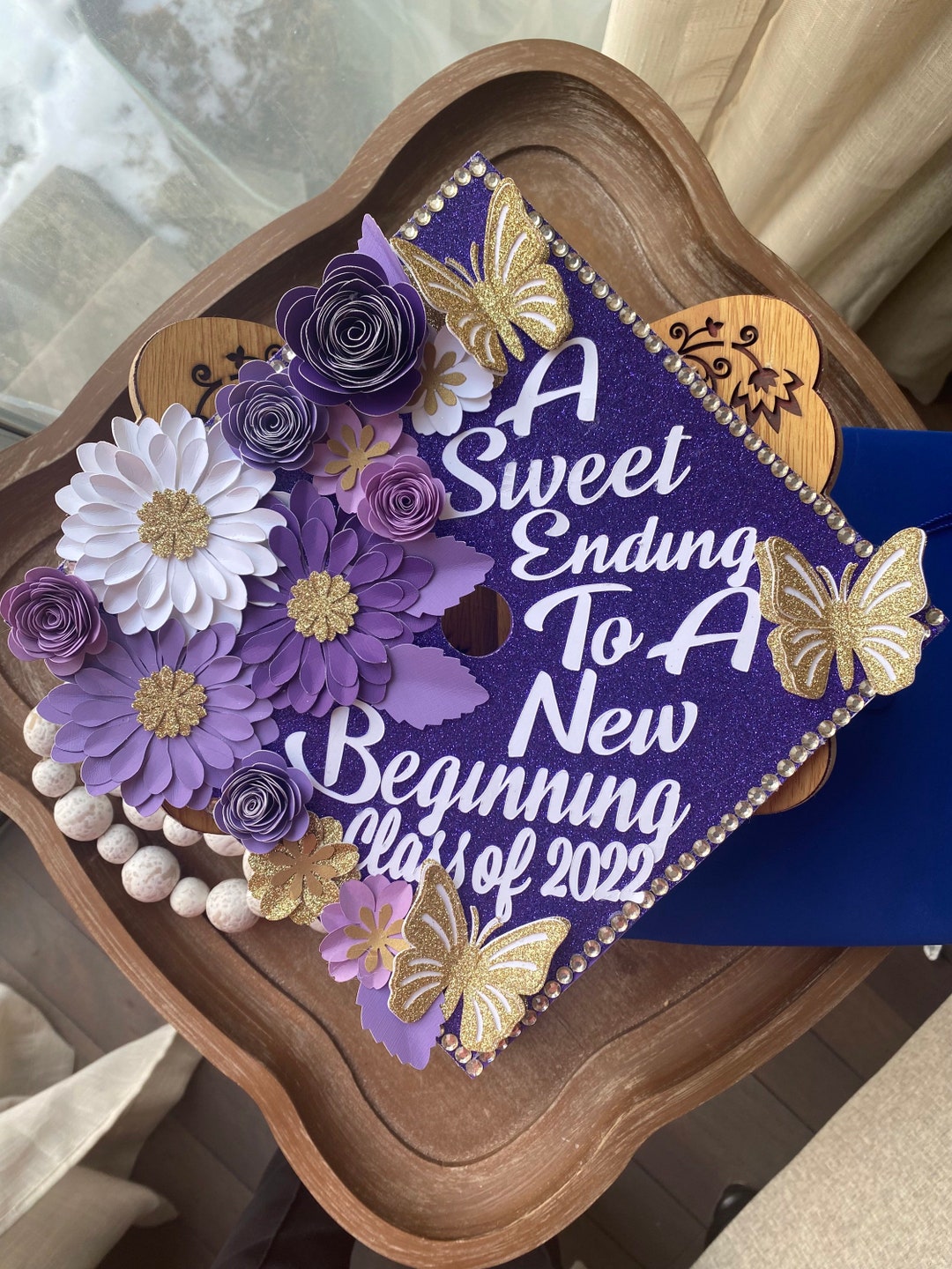 52 A Sweet Ending to A New Beginning Graduation Cap Topper, Graduation ...