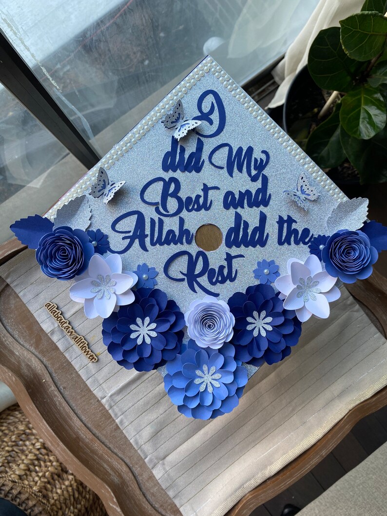 73 Personalized Muslim Graduation Cap | Quran Quotes Graduation Cap ...