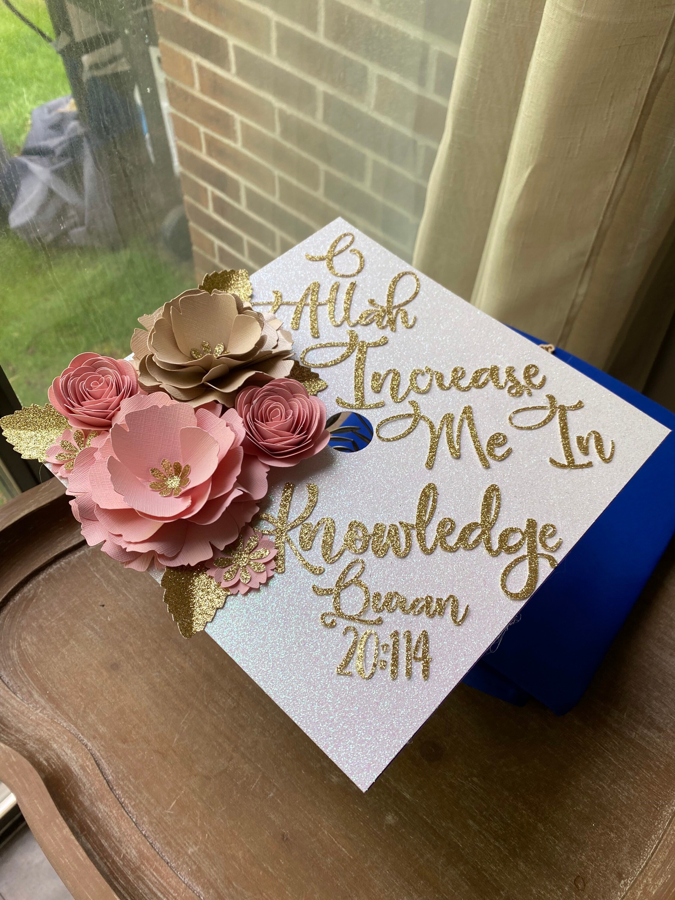 97 Personalized Muslim Graduation Cap | Quran Quotes Graduation Cap ...