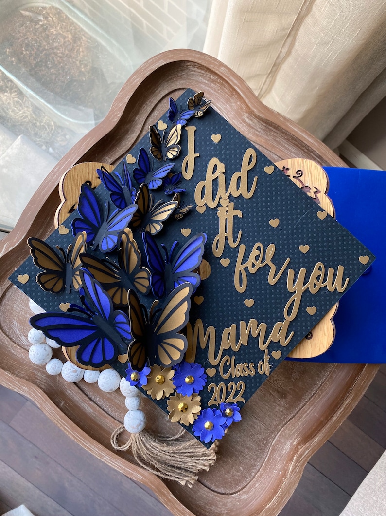 47 Butterfly Graduation Topper Butterfly Graduation Cap I - Etsy
