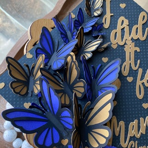 47 Butterfly Graduation Topper, Butterfly Graduation Cap, I Did It for ...