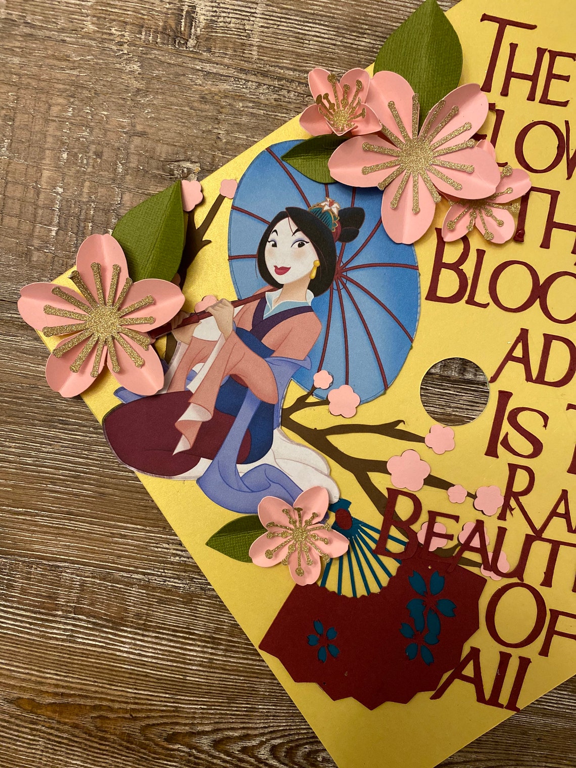 106 Mulan Graduation Topper Mulan Graduation Cap Cherry - Etsy