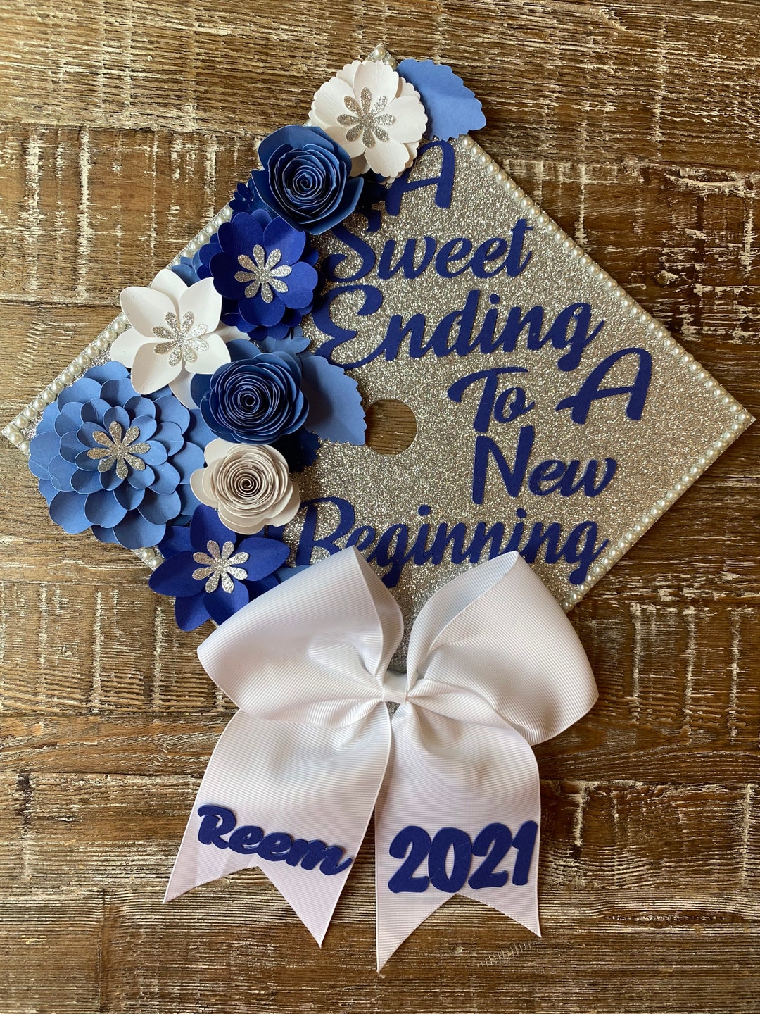 80 A Sweet Ending to A New Beginning Graduation Cap Topper, Graduation ...