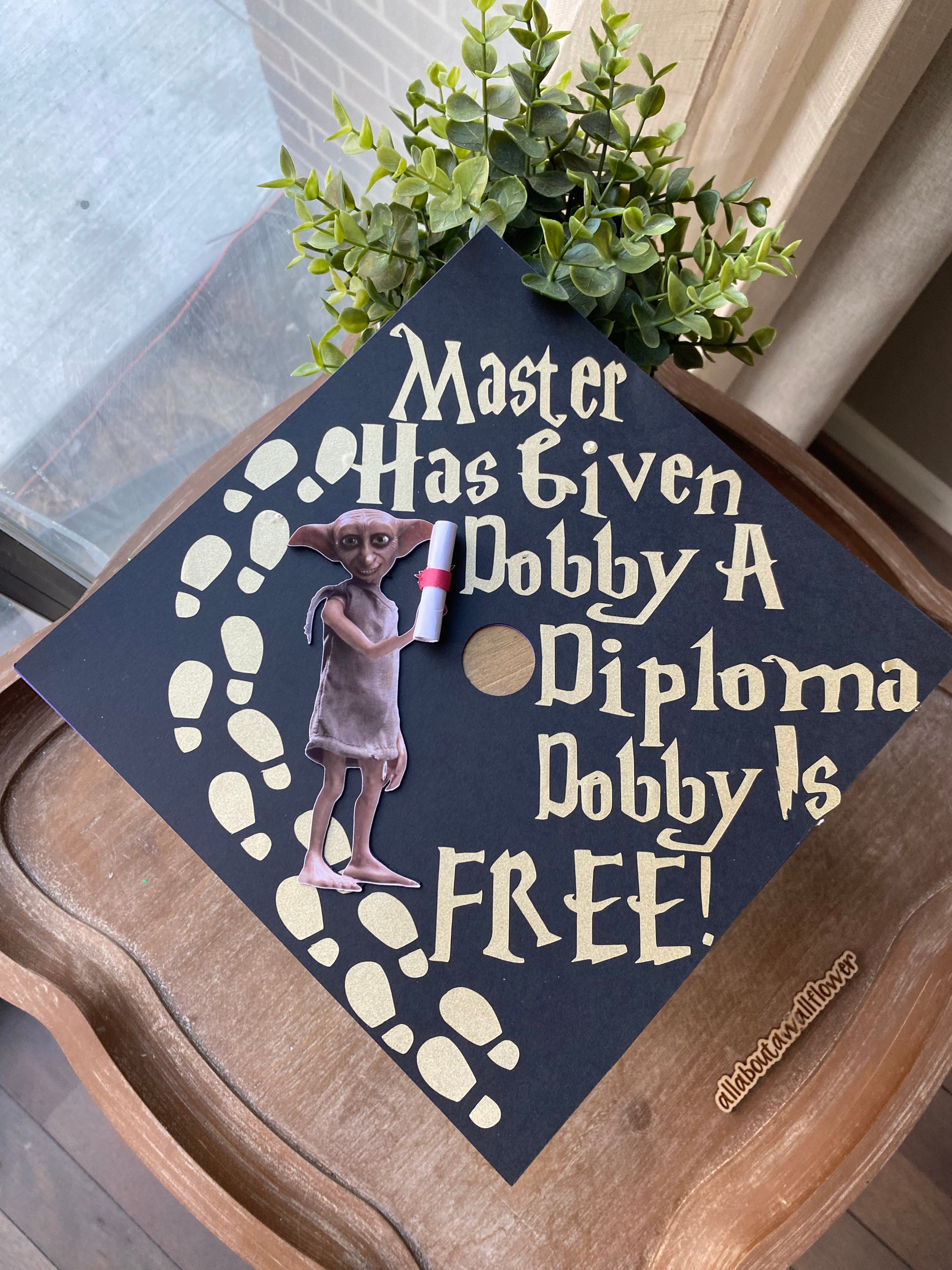 Harry Potter Graduation Cap Decorations Thanks Be To God, Bible Verse,