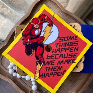 112 Flash Graduation Topper, Flash Graduation Cap, Superhero Graduation ...