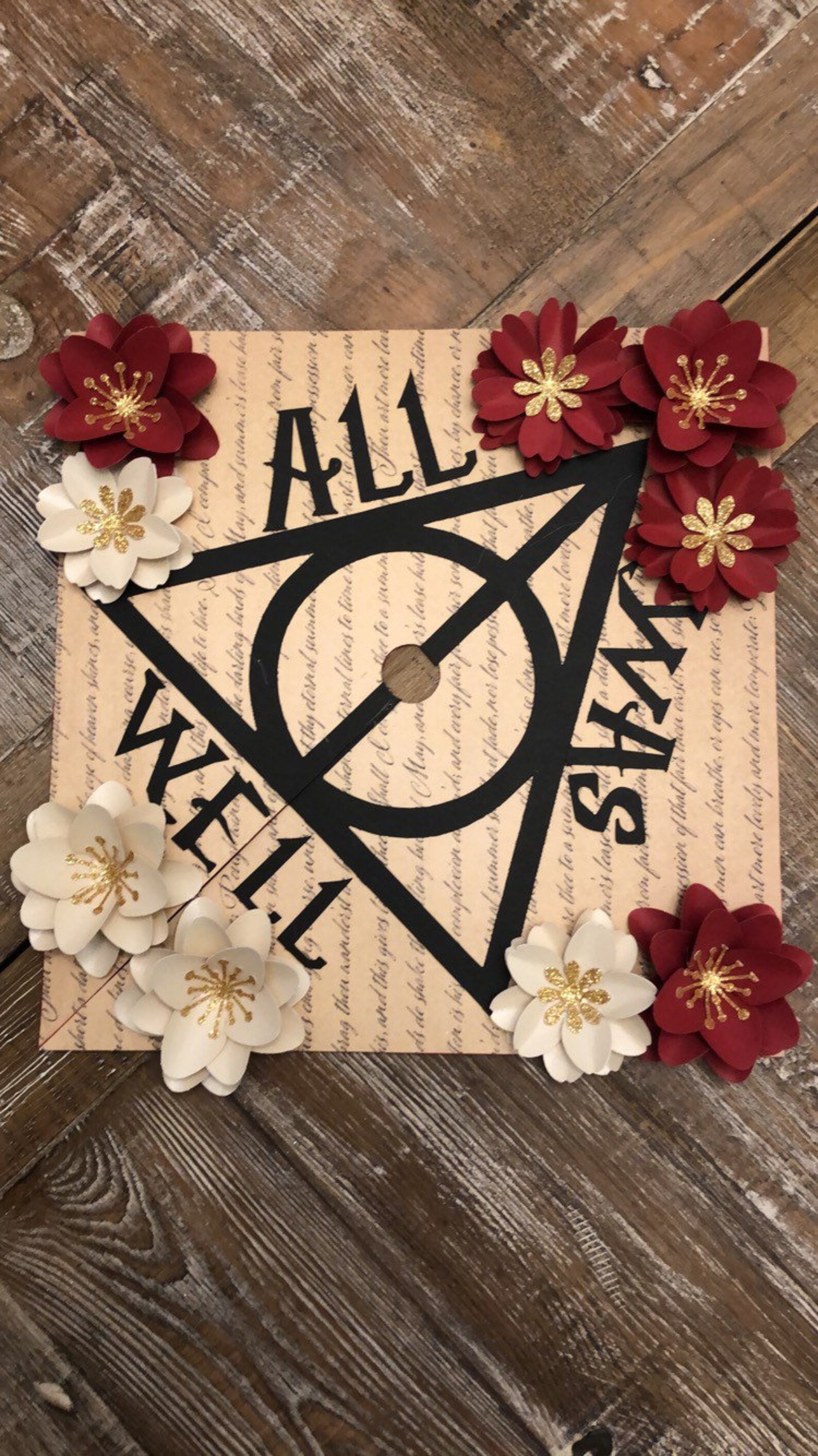 104 Harry Graduation Topper All Was Well Graduation Cap - Etsy