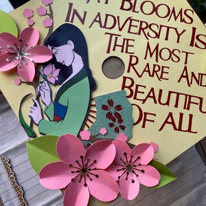 105 Mulan Graduation Topper, Mulan Graduation Cap, Cherry Blossom ...
