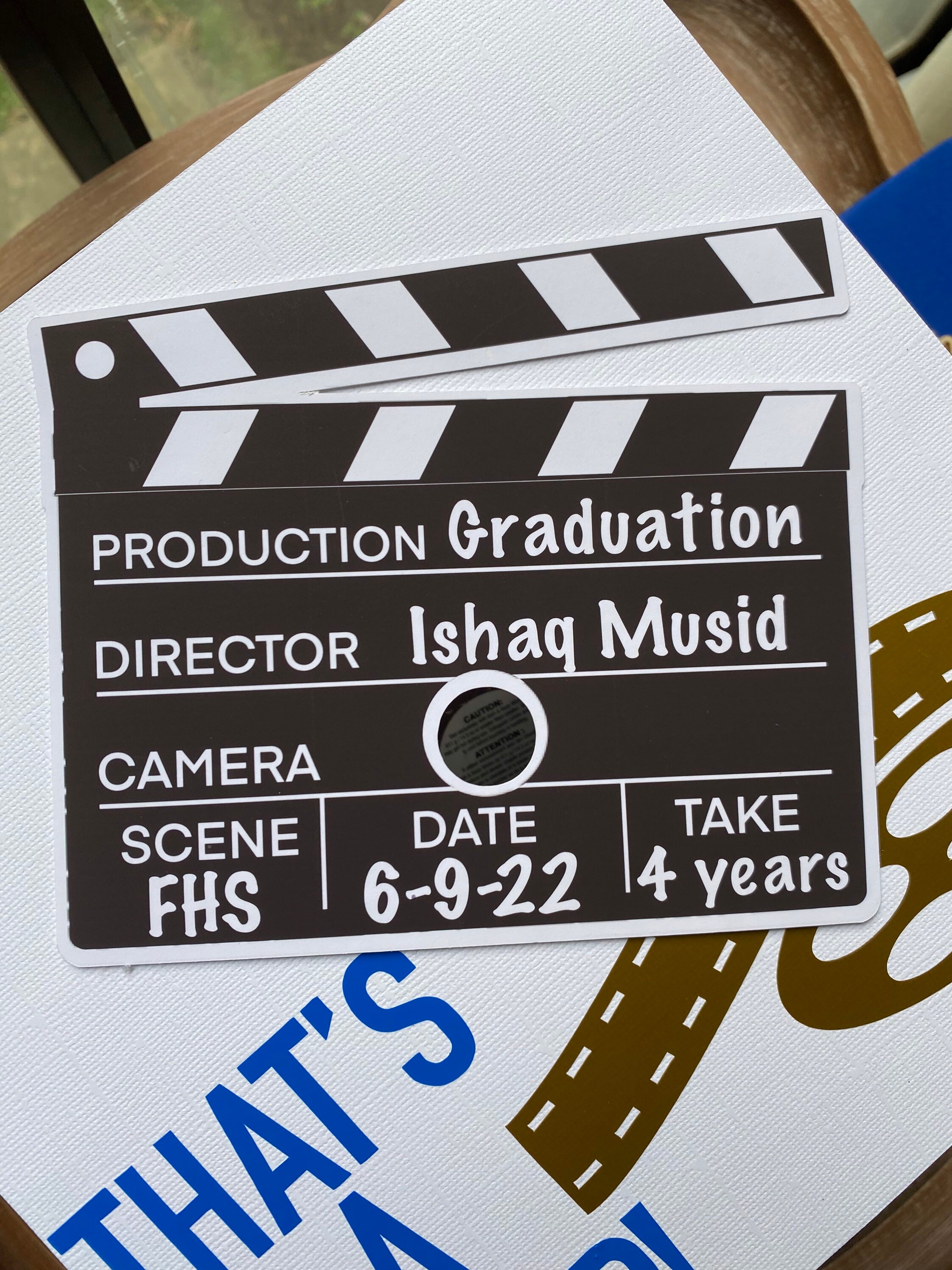 14 Thats A Wrap Graduation Cap Topper Cinema Graduation Cap - Etsy