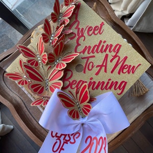 18 Butterfly Graduation Topper, Butterfly Graduation Cap, Onto the Next ...