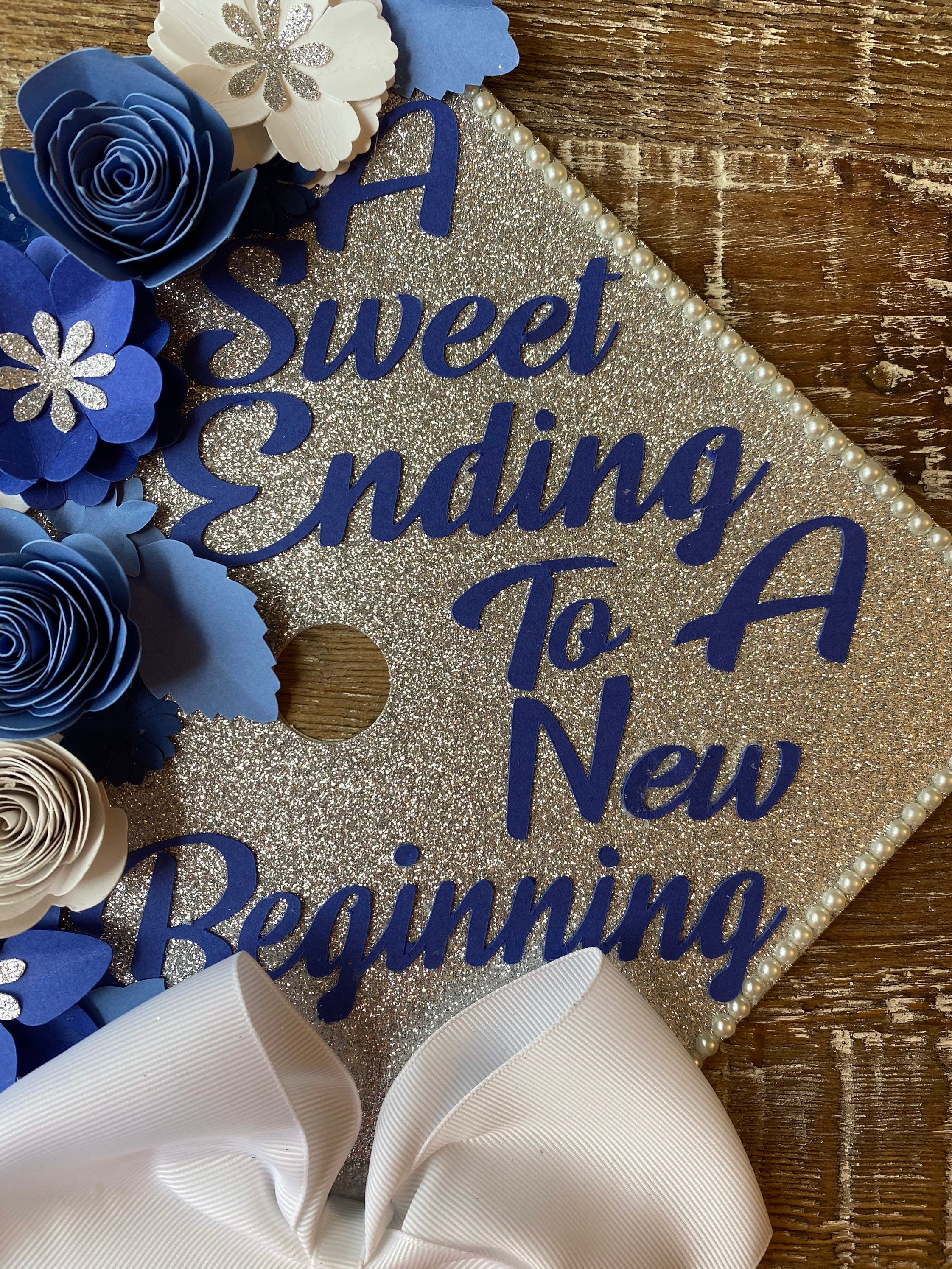 80 A Sweet Ending to A New Beginning Graduation Cap Topper, Graduation ...