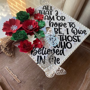 118 Custom Personalized Graduation Cap Topper, All That I Am Graduation ...