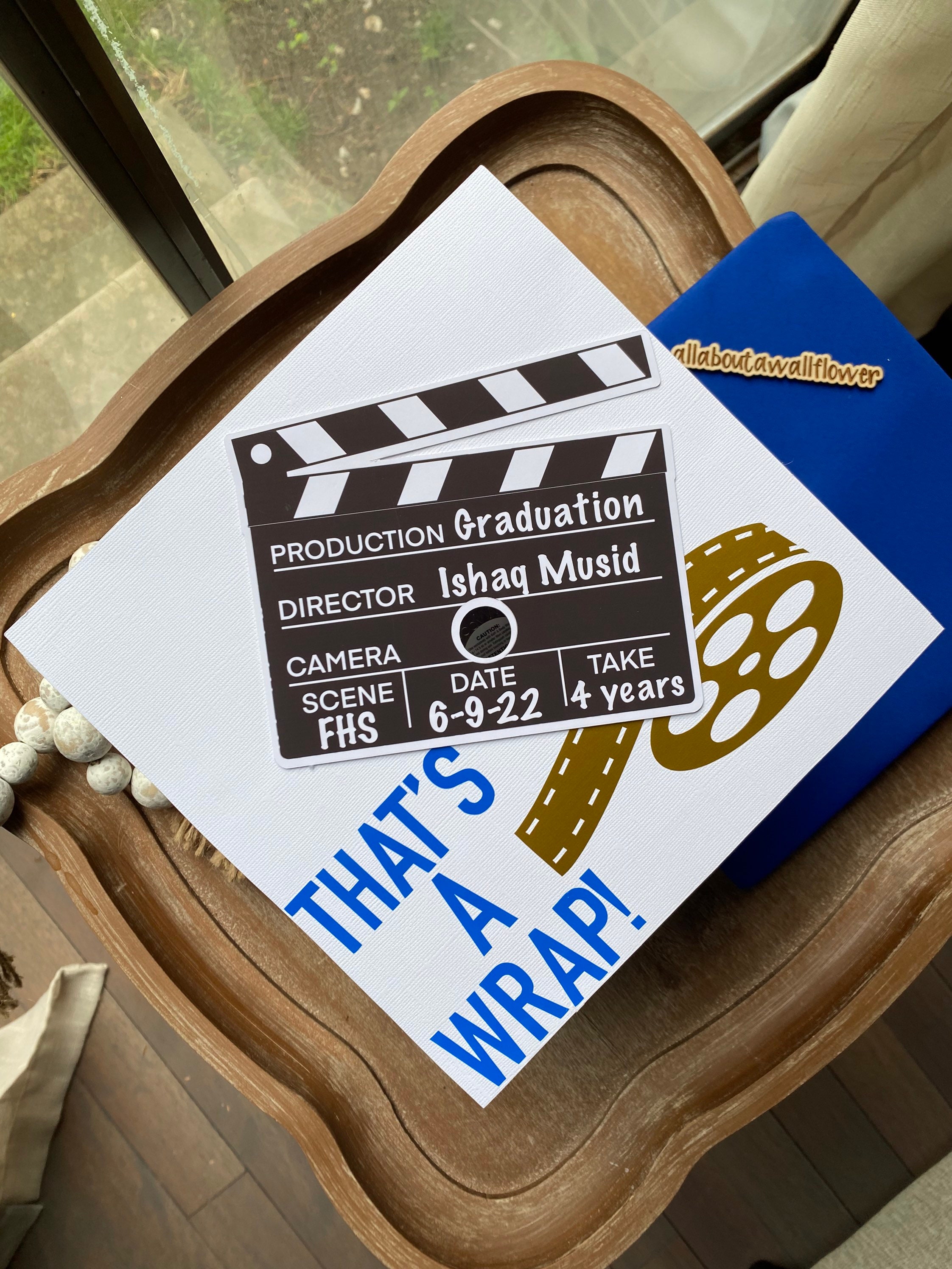 14 Thats A Wrap Graduation Cap Topper Cinema Graduation Cap - Etsy