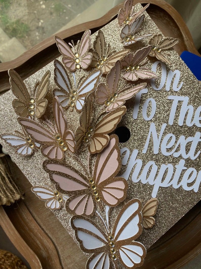 23 Butterfly Graduation Topper Butterfly Graduation Cap Onto - Etsy