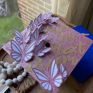 65 Butterfly Graduation Topper, Butterfly Graduation Cap, Onto My Next ...