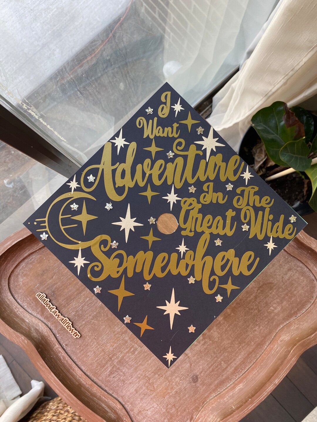 99 I Want Adventure in the Great Wide Somewhere Graduation Cap, Disney ...