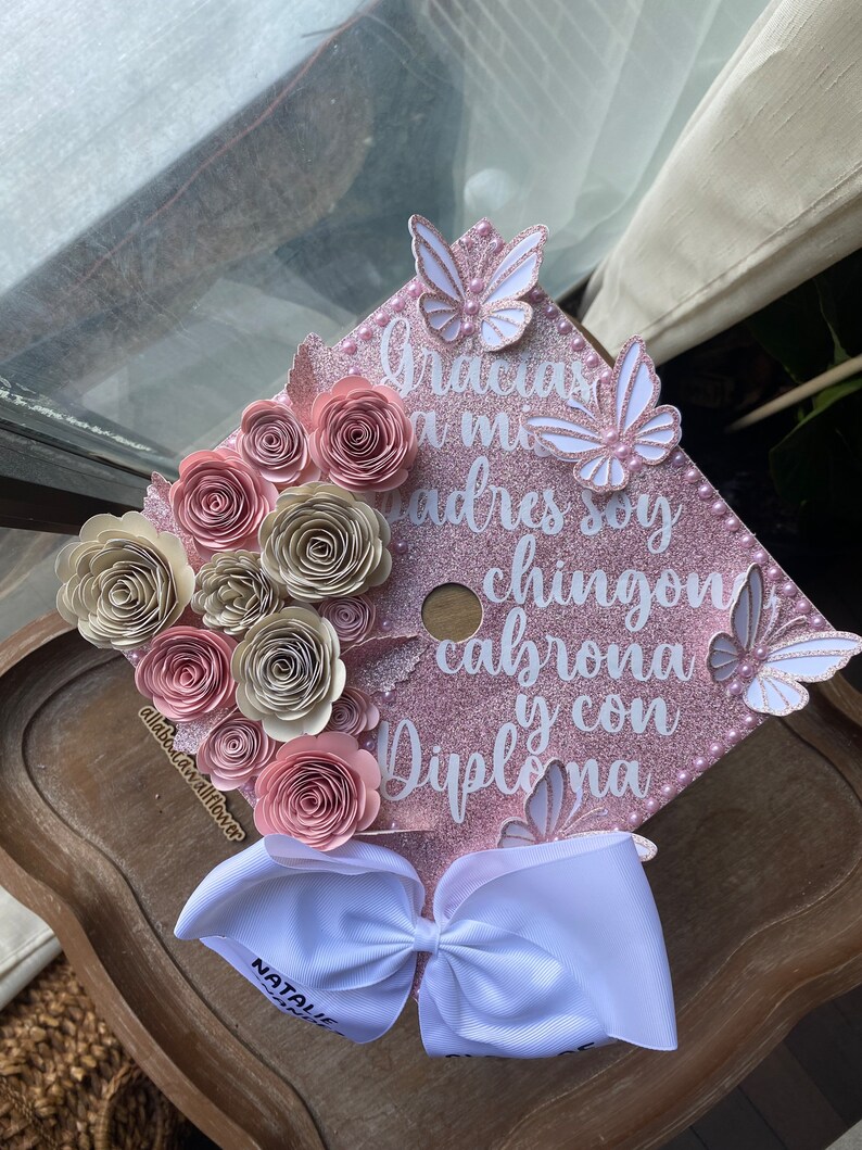 125 Spanish Graduation Cap Topper, Graduation Flower Cap Topper, Grad ...
