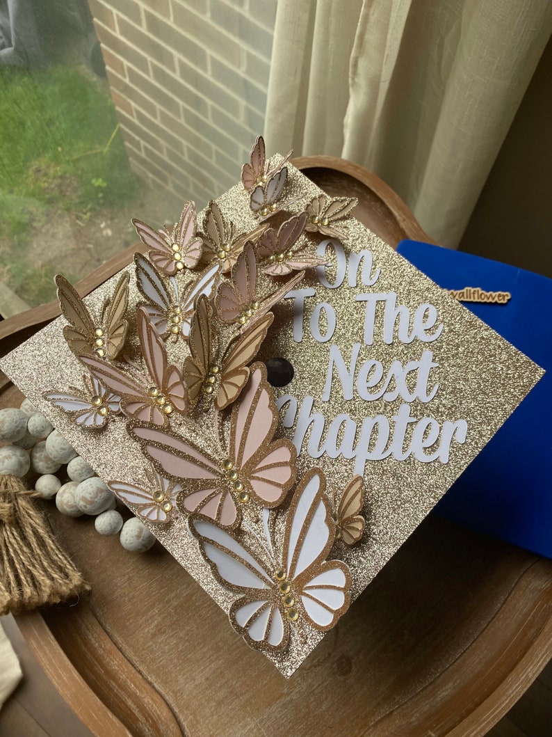 23 Butterfly Graduation Topper, Butterfly Graduation Cap, Onto the Next ...