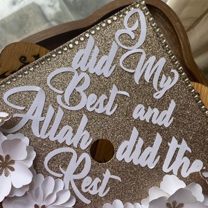50 Personalized Muslim Graduation Cap | Quran Quotes Graduation Cap ...