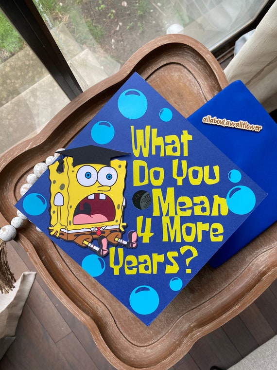 Spongebob Squarepants Graduation Topper Spongebob Graduation - Etsy