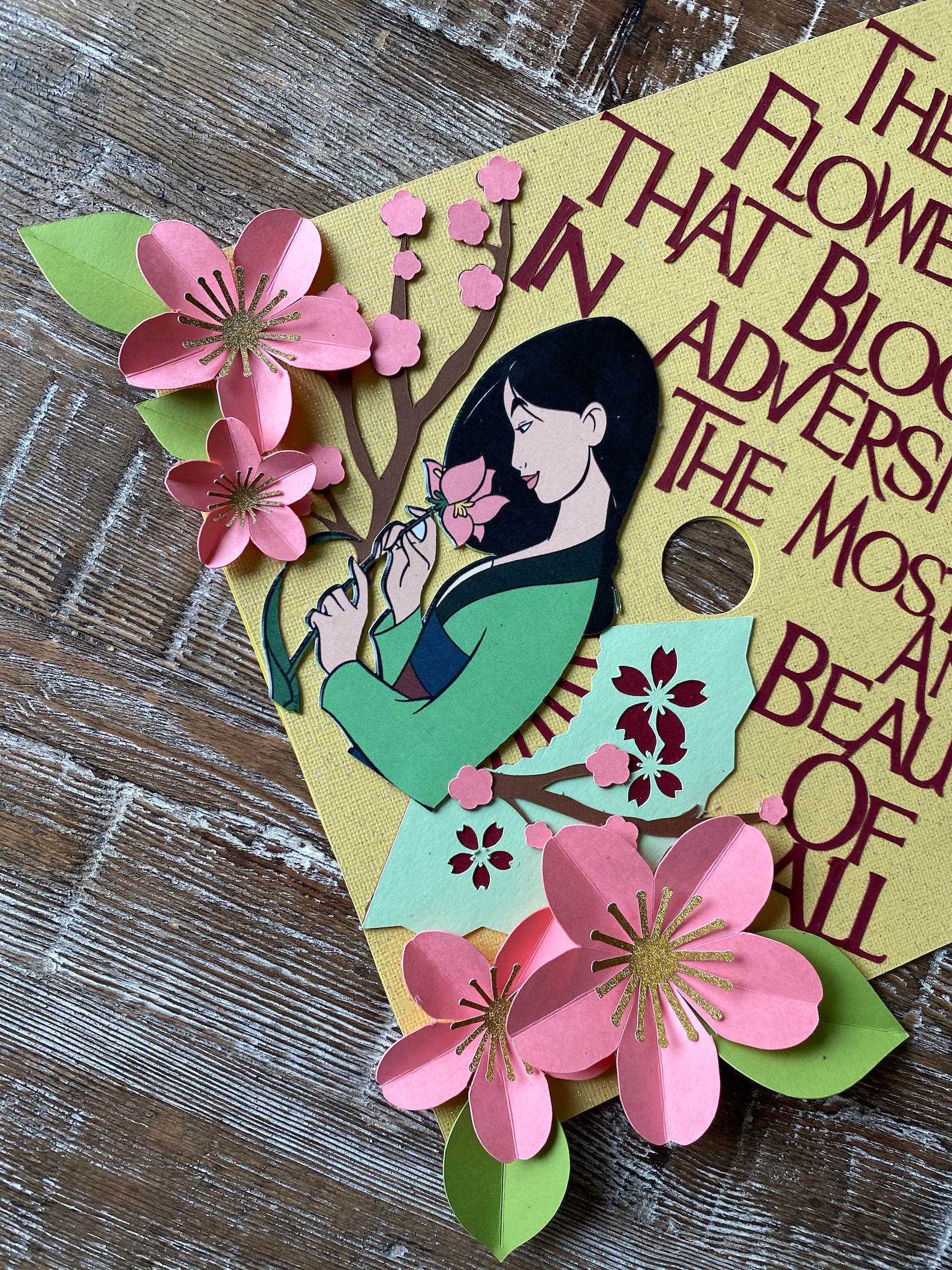 105 Mulan Graduation Topper Mulan Graduation Cap Cherry - Etsy