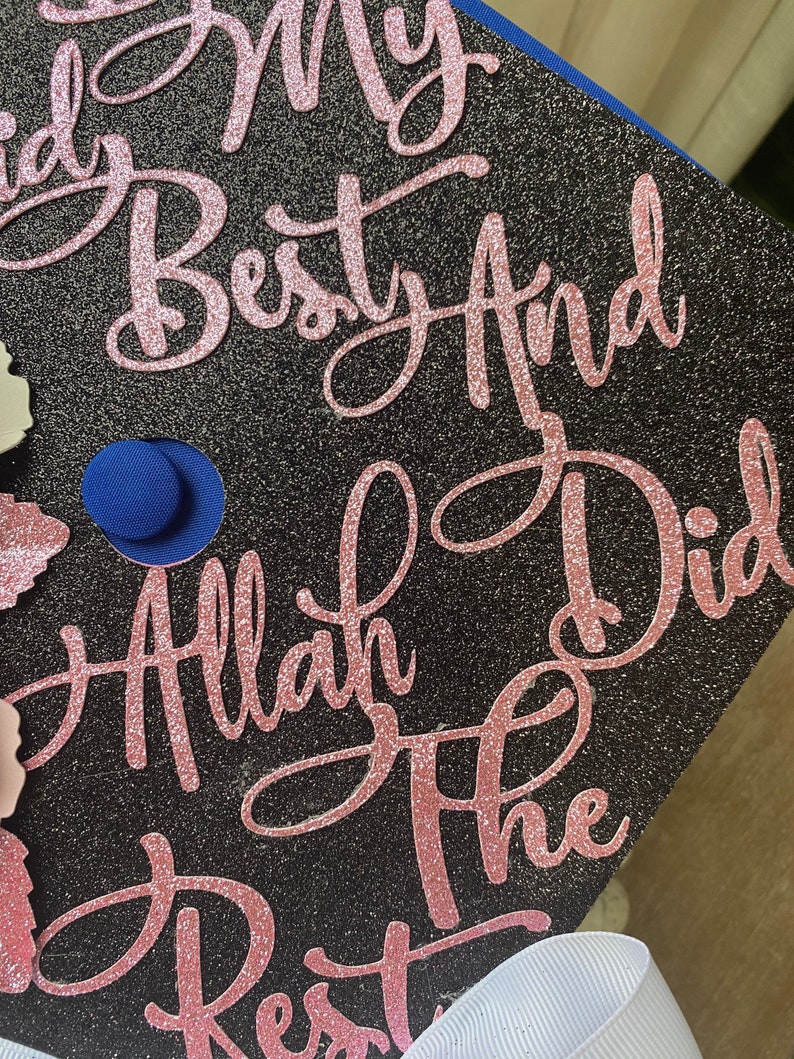 143 Personalized Muslim Graduation Cap | Quran Quotes Graduation Cap ...