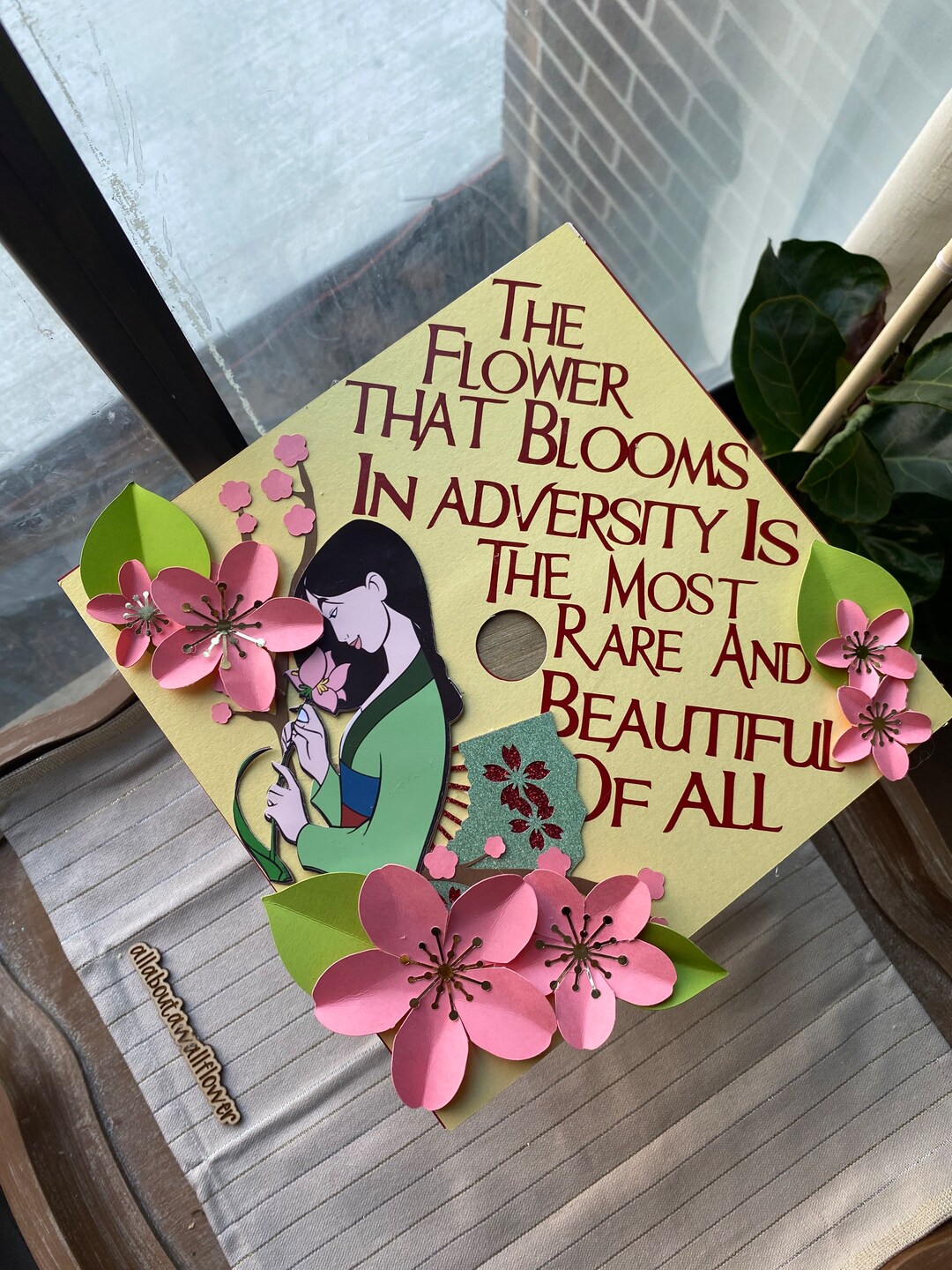 105 Mulan Graduation Topper, Mulan Graduation Cap, Cherry Blossom ...
