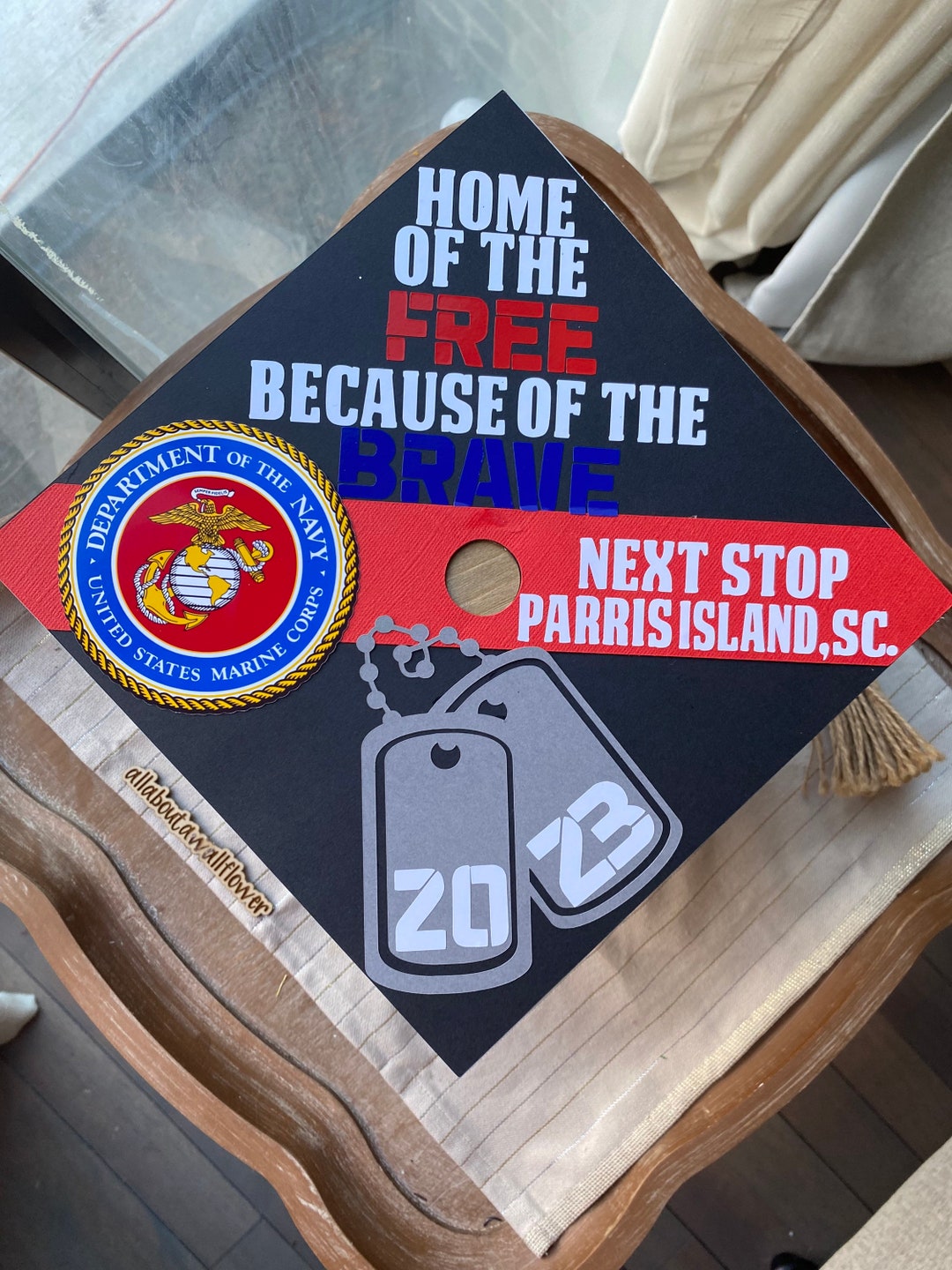 132 Marines Graduation Topper, Marines Graduation Cap, US Marines ...