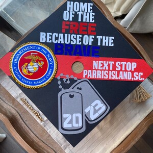 132 Marines Graduation Topper, Marines Graduation Cap, US Marines ...