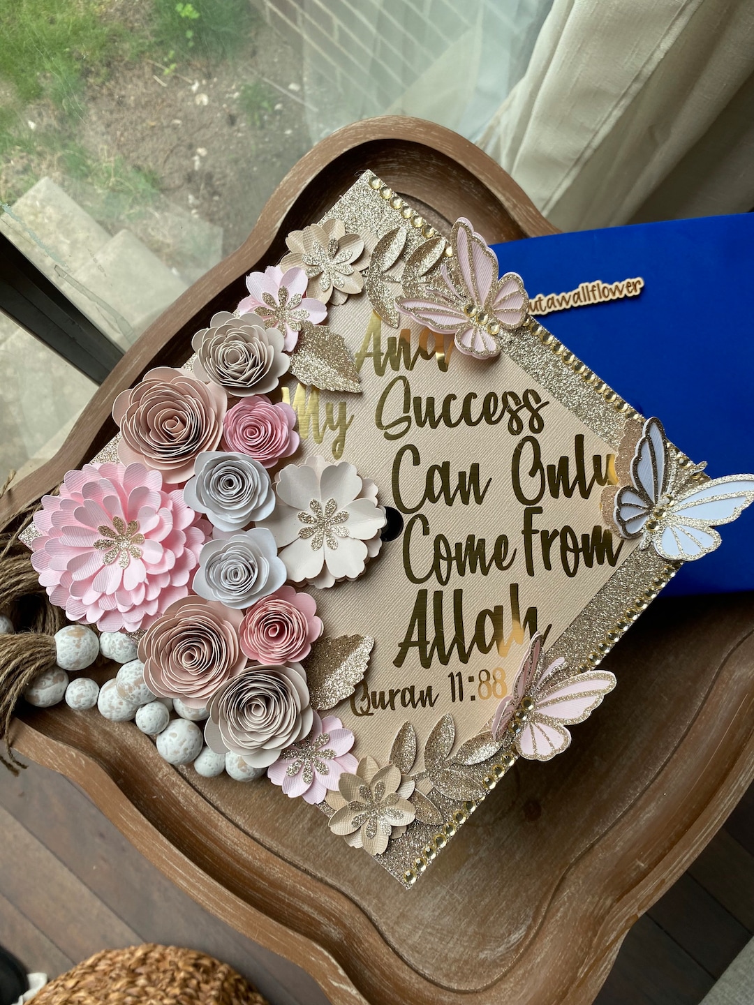 2 Personalized Muslim Graduation Cap | Quran Quotes Graduation Cap ...