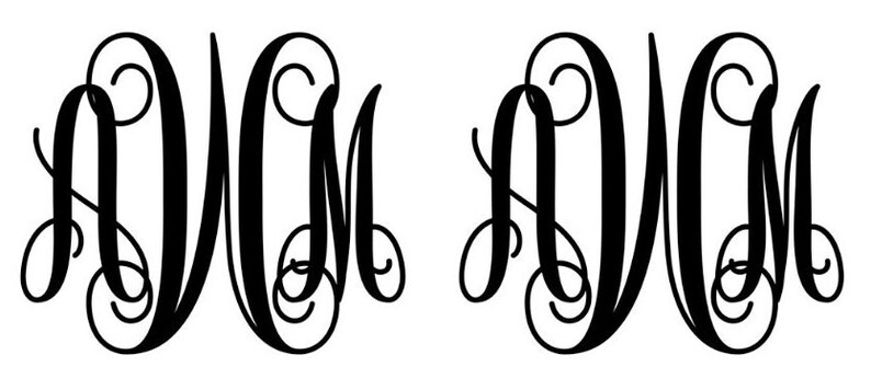 Personalized Name Initials Monogram Sticker Sheet - Etsy
