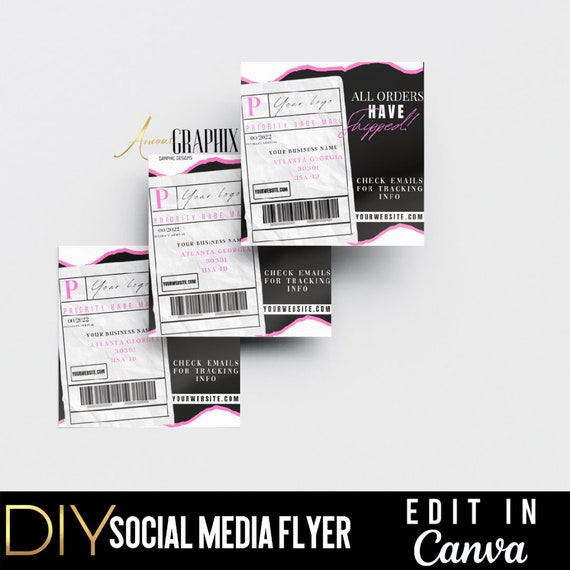 DIY Canva Flyer Canva Customizable Social Media - Etsy