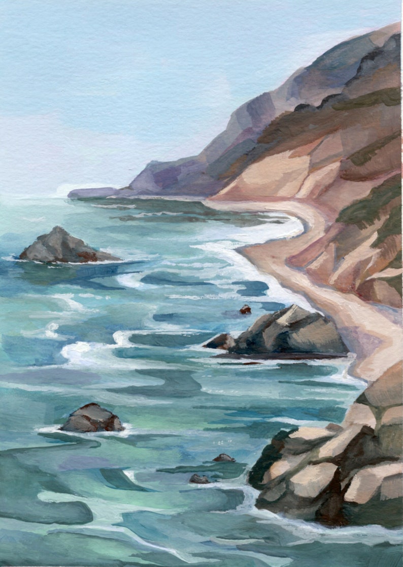 Pacific Coast - Art Print - Etsy