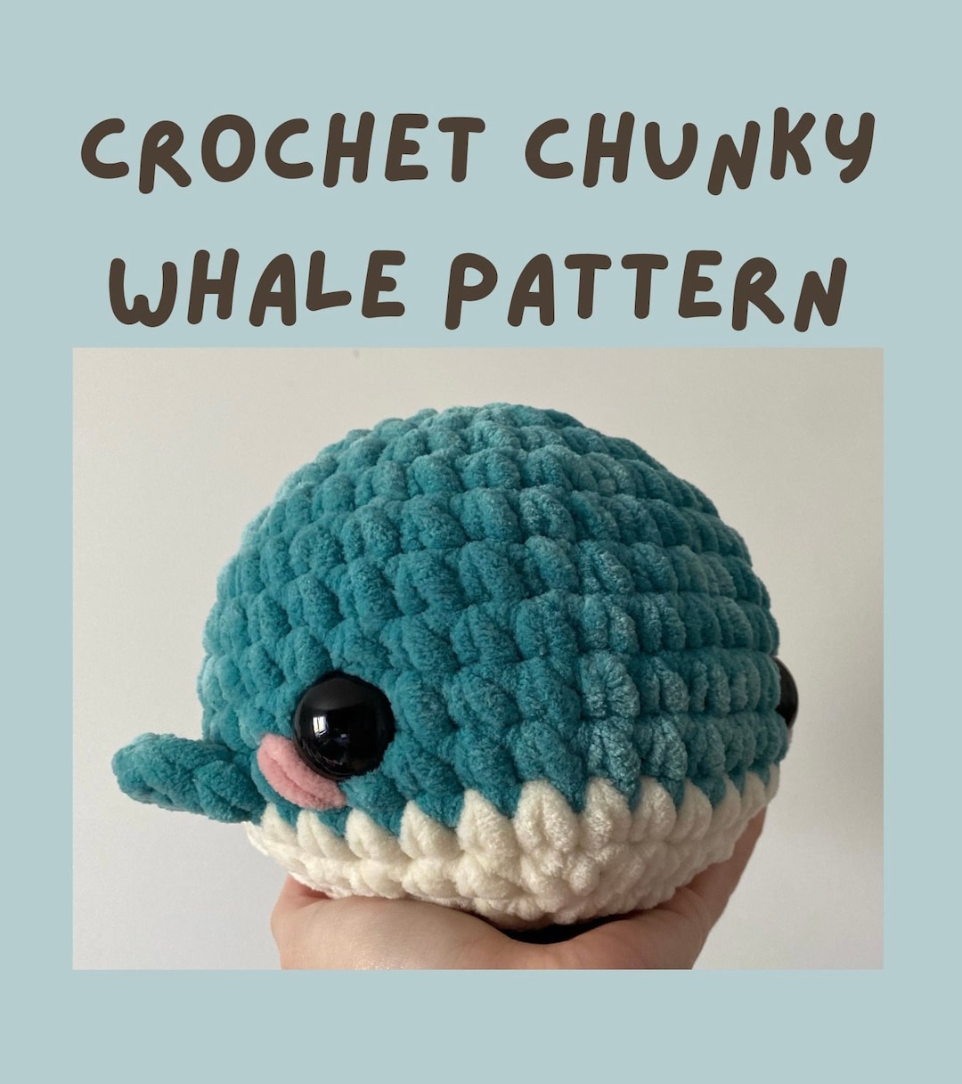 Crochet Chunky Whale Pattern | Crochet Pattern PDF Download - Etsy