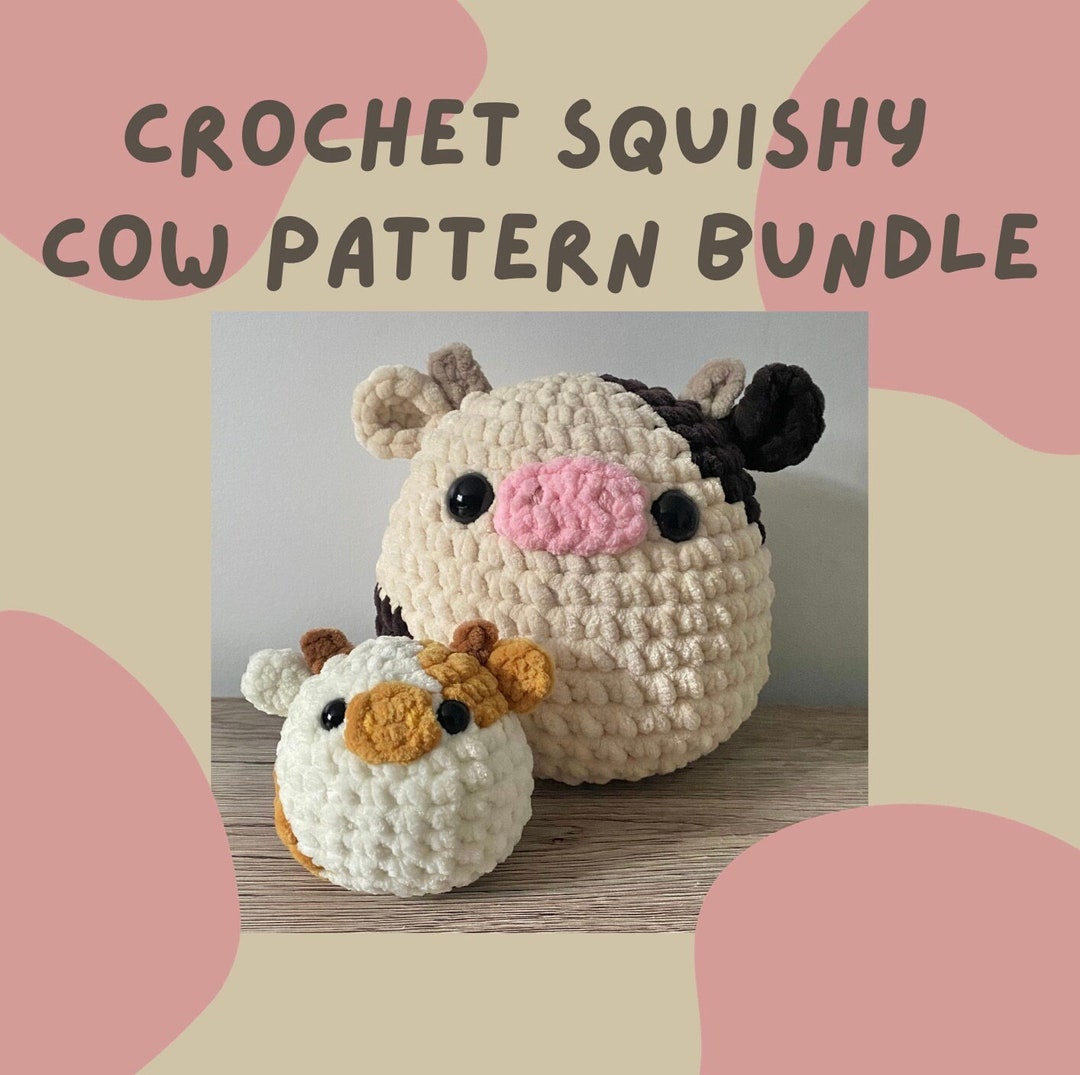 Crochet Squishy Cow PATTERN BUNDLE. - Etsy