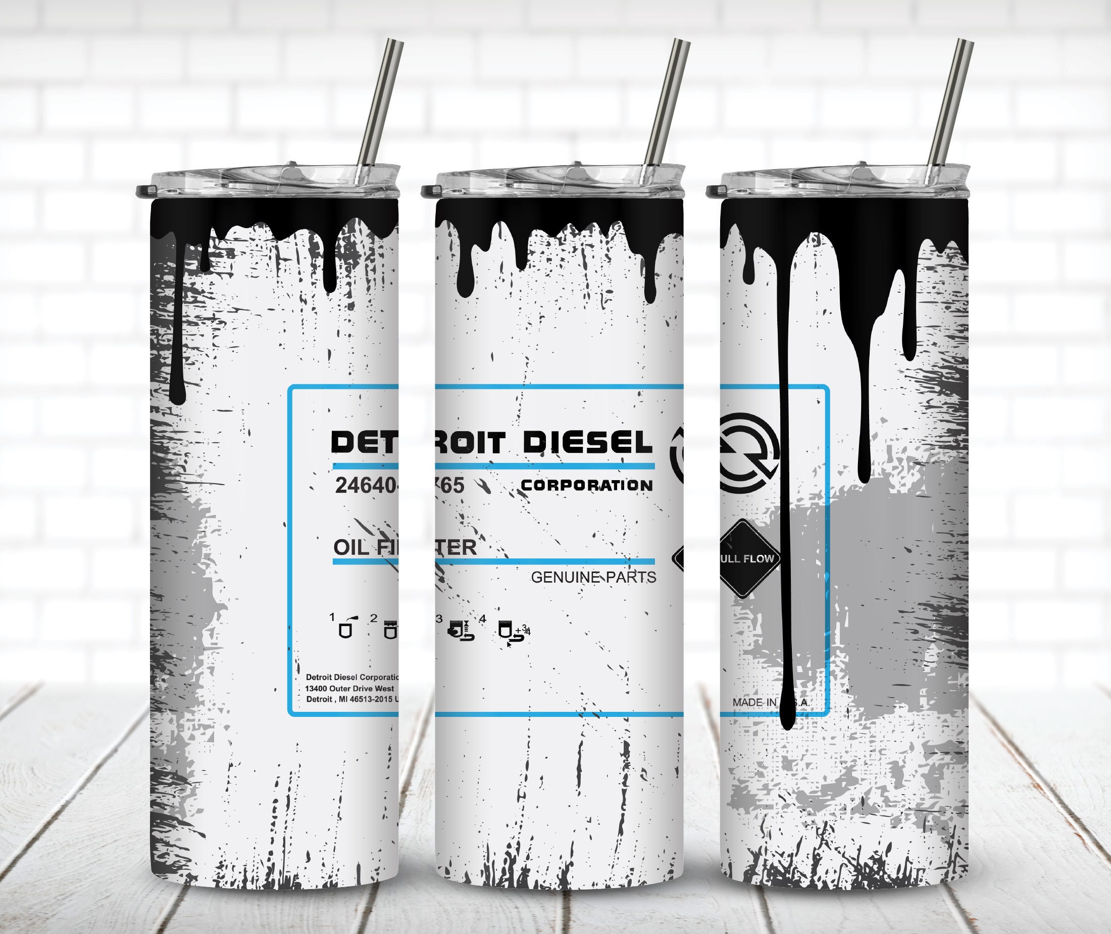 Funny Oil Filter Label Grunge 20oz Skinny Tumbler Design - Etsy