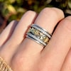 Fausta Spinner Ring, Handmade, 925 Sterling Silver, Handmade Anxiety ...