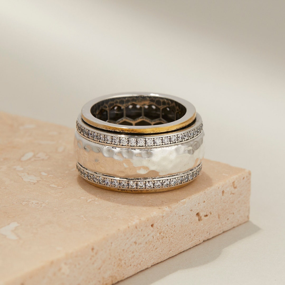 Handmade and Hand Tooled 925 Sterling Silver and 14K Yellow Gold ...