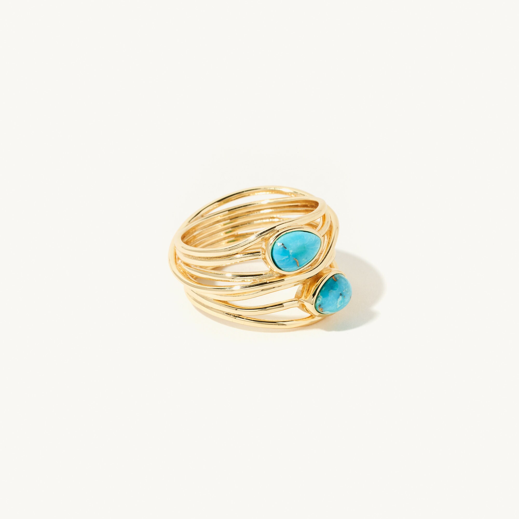 Turquoise Ring, Gold Band, Natural Turqoise Stone Ring, Unique Gold ...