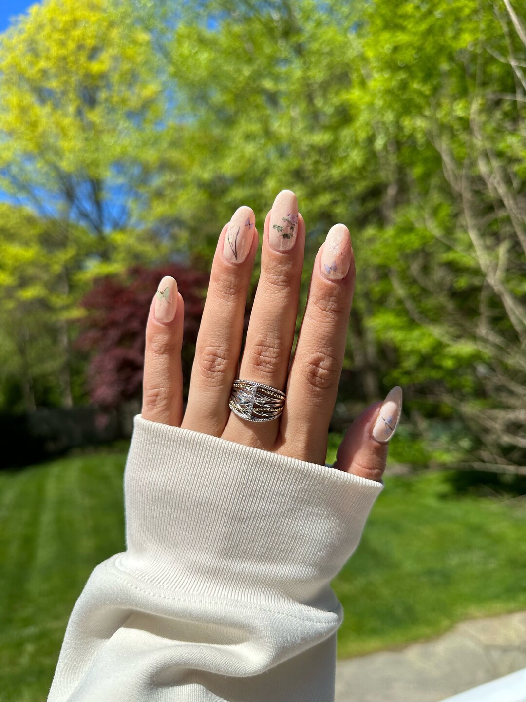 Danica Cross Ring, Handmade, 925 Sterling Silver, 14K Yellow Gold ...