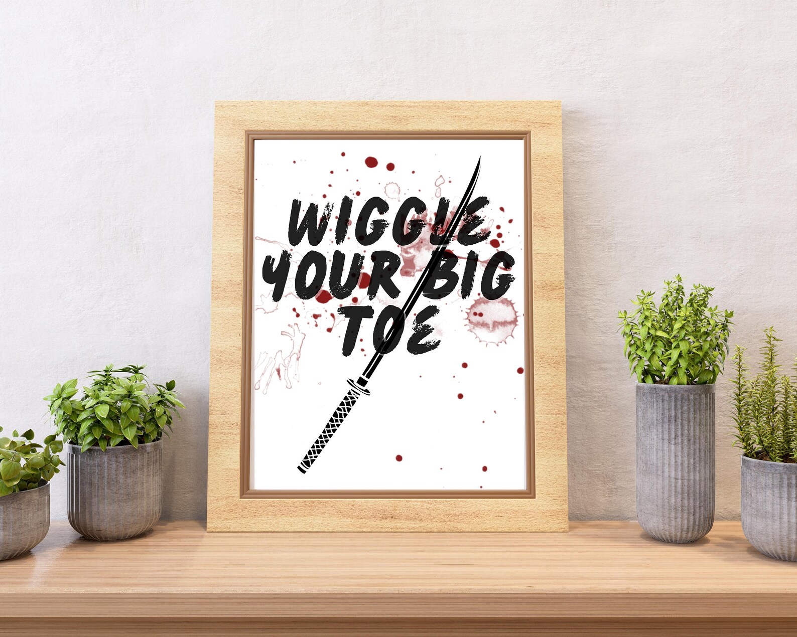 Kill Bill Wiggle Your Big Toe Art Print Uma Thurman Wall - Etsy
