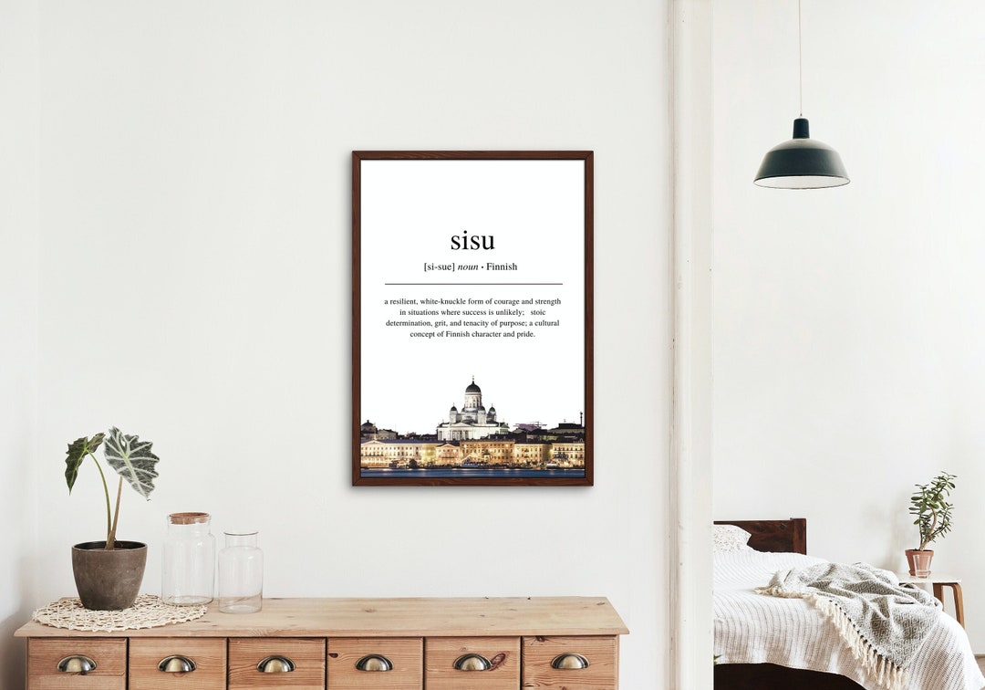 Finnish Definition of Sisu With Helsinki Print - Etsy