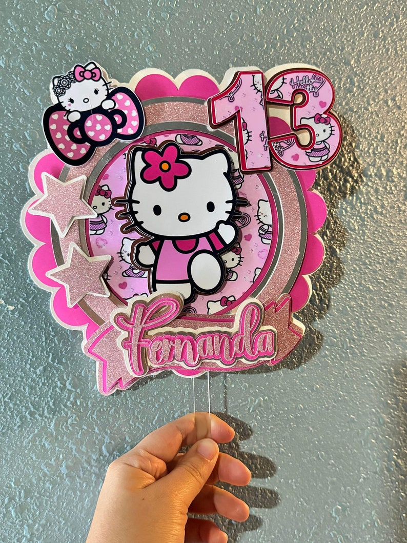 Hello Kitty Cake Topper 3D Cake Topper - Etsy